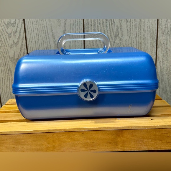 Caboodles | Accessories | Vintage Caboodles Blue Handled Makeup Vanity ...